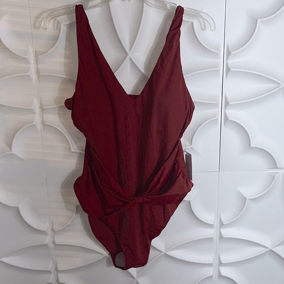 Andie | Swim | Nwt Andie Swim Tie Around One Piece Swimsuit Spar Red Xl ...